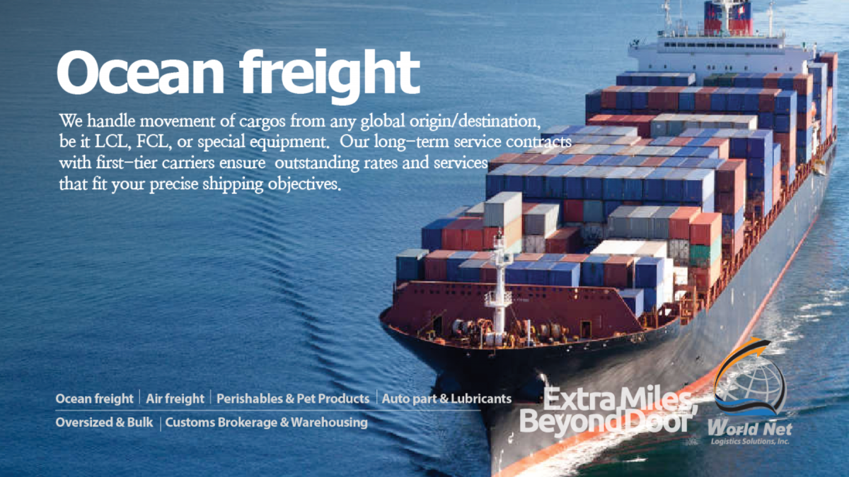 Ocean Freight – World Net Logistics Solutions, Inc.